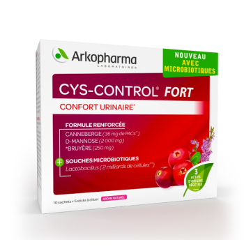 Achetez Cys-Control Fort avec Microbiotiques 10 Sachets + 5 Sticks à ...